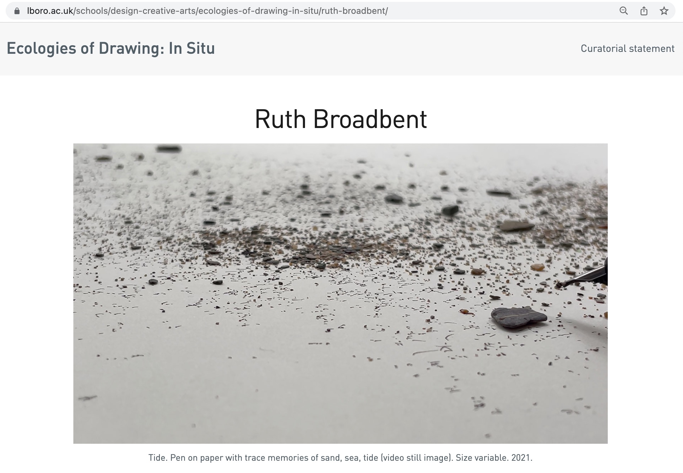 Ecologies of Drawing: In Situ - Ruth Broadbent